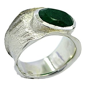 Jewelryonclick Indian Emerald Sterling Silver Statement Rings for Women Jewelry Size 5,6,7,8,9,10,11,12