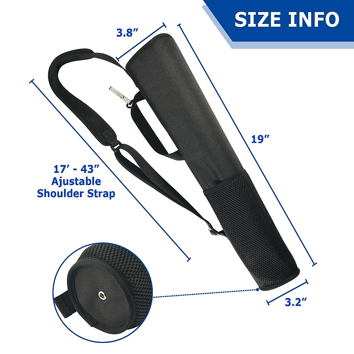 Cosmos Archery Arrow Quiver Holder Adjustable Arrow Backpack Bag Holder Hip Back Quiver for Arrows, Bow Hunting and Target Practicing