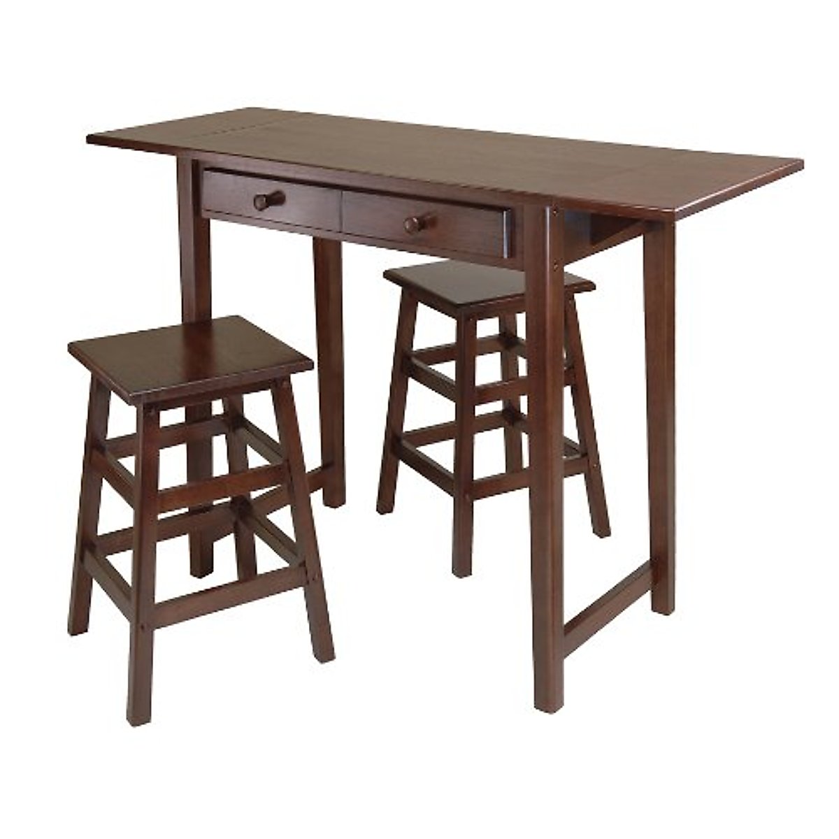 Winsome Mercer Double Drop Leaf Table with 2 Stools