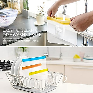 Reusable Storage Bags, 10 Pack Dishwasher Safe Silicone Food Storage Bags with 3 Sizes for Marinate Meats, Sandwich, Snack, Cereal, Travel Item