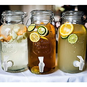 Replacement Cooler Faucet Water Bottle Jug Reusable Tap Spout Beverage Lever Pour Dispenser Valve Gravity Water Spigot Plastic Spigot （4 pieces of White）