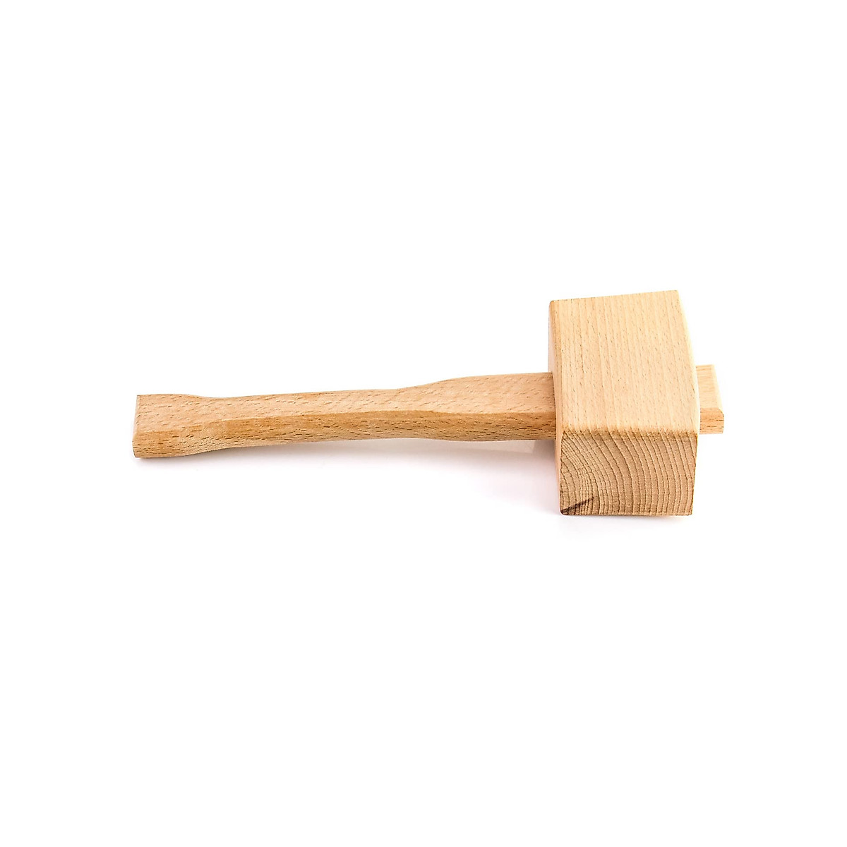 QWORK Wooden Mallet, 9.5" Manual Ice Hammer Mallet Beech Solid Carpenter Wood Hammer Woodworking Hand Tool