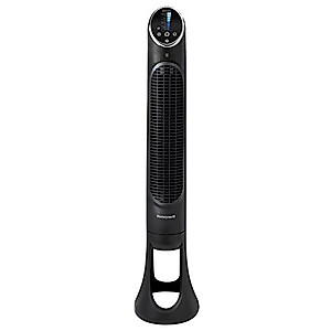 Lasko Portable Electric 42" Oscillating Tower Fan with Nighttime Setting, Timer and Remote Control for Indoor, Silverwood T42954 & Honeywell QuietSet Whole Room Tower Fan-Black, HYF290B