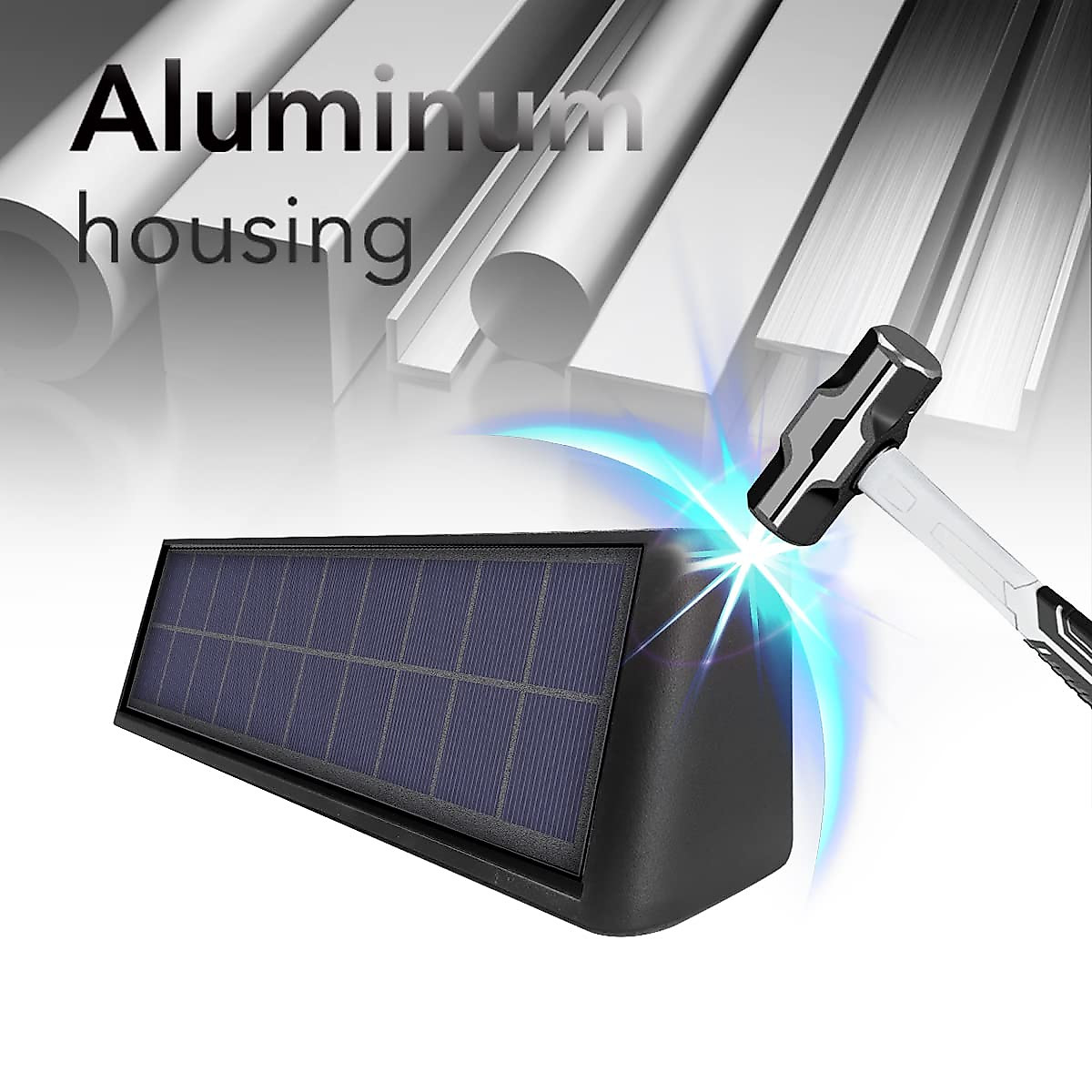 Mrzxy Solar Wall Lights Outdoor Aluminum Housing Waterproof Up and Down Wall Sconce Dusk to Dawn LED Outdoor Lighting for House Yard Deck Garage Front Porch