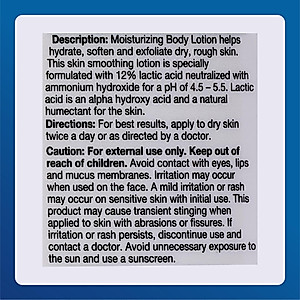 Major Ammonium Lactate 12% Moisturizing Lotion - Lactic Acid Lotion - Helps Moisturize and Soften Rough, Dry Skin - Daily Body Lotion - Fragrance-Free - 8 Oz