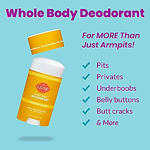 Lume Solid Deodorant Stick - Whole Body Deodorant - Aluminum-Free, Baking Soda-Free, Hypoallergenic, Safe For Sensitive Skin - 2.6 Ounce Solid Stick (Coconut Crush)