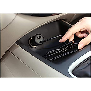 Amazon Basics 30W USB Car Charger, 1 USB-C (18W) Cable with Power Delivery and USB-A (12W) Port - Black