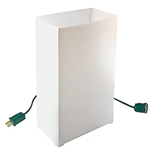 Lumabase 32010 Electric Luminaria Kit, 10.5" H x 6" L x 3.5" W, White