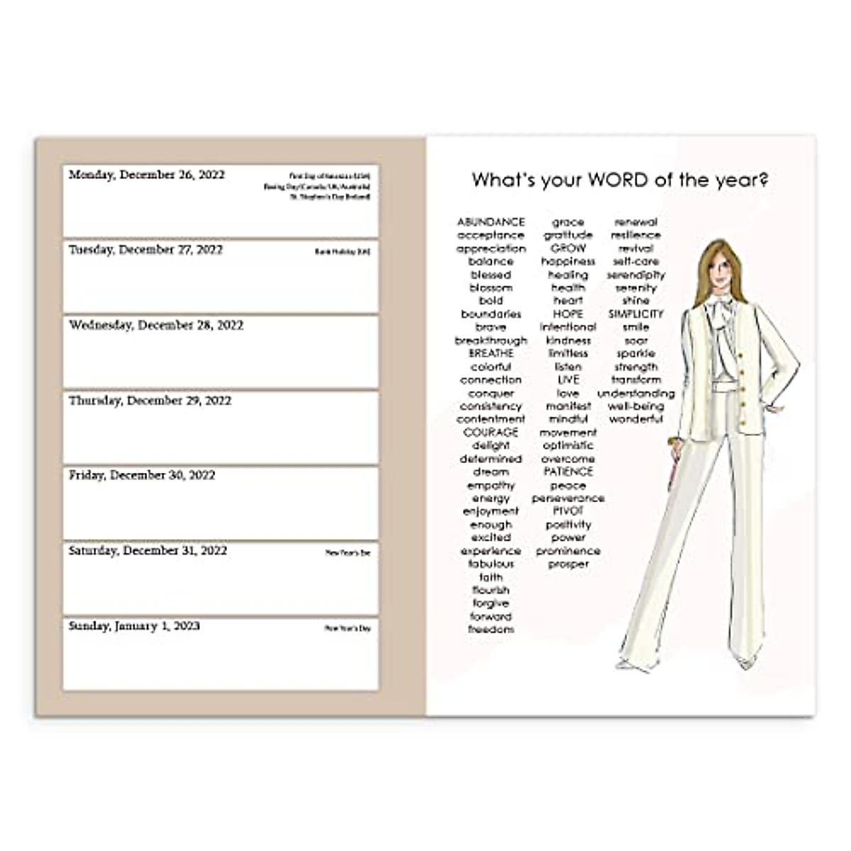 Blue Mountain Arts 2023 Weekly & Monthly Planner “This Is Your Year to Bloom” 8 x 6 in. Spiral-Bound Date Book for Her by Heather Stillufsen with Inspirational and Motivational Messages—from