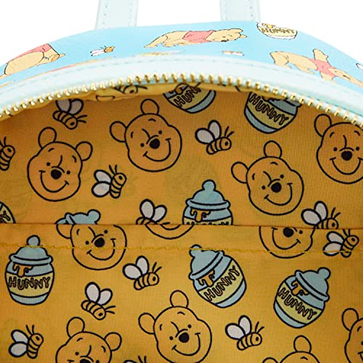 Loungefly Disney Winnie the Pooh All Over Print Womens Double Strap Shoulder Bag Purse