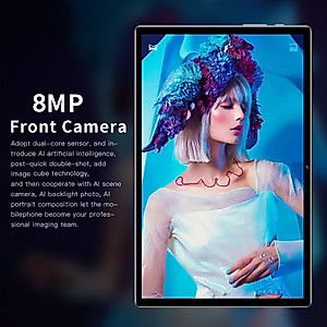 Yoidesu 2 in 1 Android 12 Tablet PC. 10.1 Inch Tablet with Mouse Case with Keyboard, 7000mAh Tablet 8GB ROM 256GB Expandable Tablet, 8MP Dual Camera, 2.4G,5G Dual Band WiFi (US Plug)