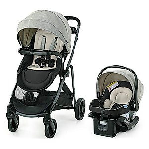 Graco Modes Element LX Travel System | Includes Baby Stroller with Reversible Seat, Extra Storage, Child Tray, One Hand Fold and SnugRide® 35 Lite LX Infant Car Seat, Lynwood