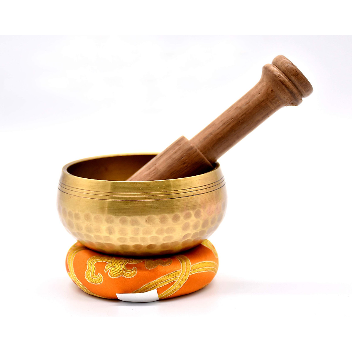 Hand beaten Tibetan Singing Bowl gift set - Yoga Chime - Meditation Bowls- Tibetan Bell - Handcrafted in Nepal - Free Mallet cushion