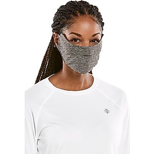 Coolibar UPF 50+ Men's Women's Zenith UV Mask - Sun Protective (Small/Medium- Charcoal Heather)