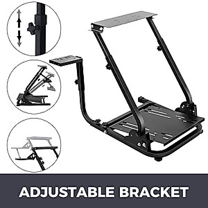 Hottoby G920 Steering Wheel Stand Fit for Logitech G25 G27 G29 G923,Tilt-Adjustable Racing Simulator Cockpit, Shifter Mount Pro,Not Included Wheel and Pedals