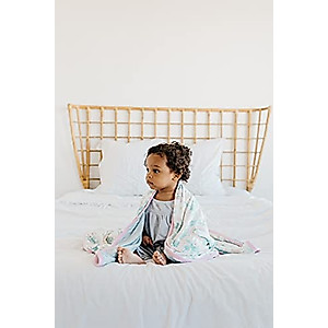 Large Premium Knit Baby 3 Layer Stretchy Quilt Blanket"Whimsy" by Copper Pearl