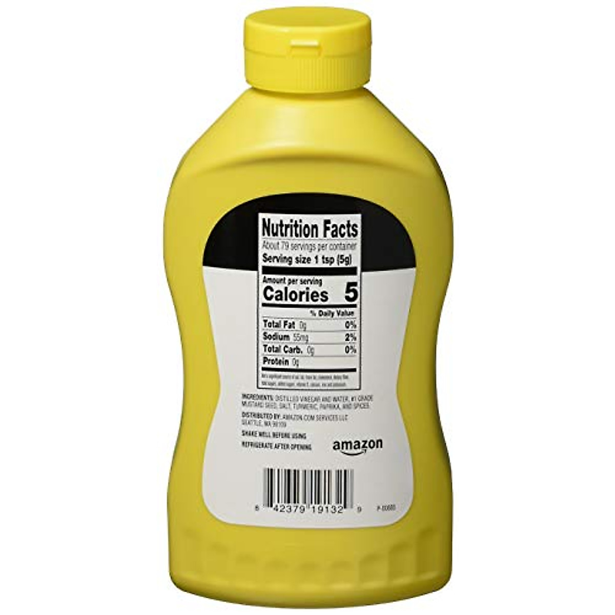 Amazon Brand - Happy Belly Yellow Mustard, Kosher, 14 ounce (Pack of 1)