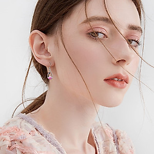 Lotus Earrings Sterling Silver S925 Hypoallergenic Lotus Flower Dangle Earrings for Mother's Day Jewelry For Women