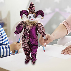 SM SunniMix 30cm Porcelain Doll Harlequin Doll Figures Delicate for Valentine Gift