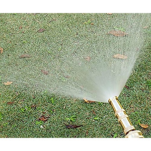 Kasian House Heavy-Duty Brass Garden Hose Nozzle, Easy Adjustable Twist Control Water Hose Sprayer Nozzle, Fits Standard Hoses, Garden Sprayer, Spray Nozzle