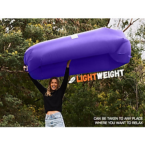 WEKAPO Inflatable Couch Air Lounger Chair - Camping & Beach Accessories, Portable Blow up Sofa for Hiking, Lawn, Indoor/Outdoor Movies & Music Festivals. Lightweight and Easy to Set Up Air Hammock