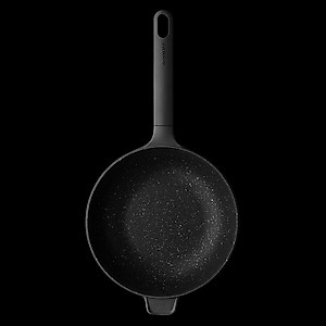 BergHOFF GEM Non-stick Cast Aluminum Stir-Frying Pan 10" 3.0 qt. Black Stay-cool Handle, Hanging Loop Ferno-Green, PFOA Free Coating Induction Cooktop Fast Heating