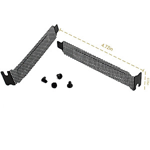 AUEAR, 10 Pack Black PCI Slot Cover Hard Steel Filter Blanking Plate with Screws
