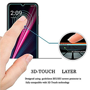 beukei (3 Pack) (6.82 inch) Compatible for T-Mobile Revvl 6 Pro 5G / Revvl 6x Pro 5G Screen Protector Tempered Glass,Touch Sensitive,Case Friendly, 9H Hardness