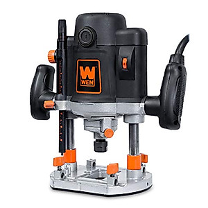 WEN RT6033 15-Amp Variable Speed Plunge Woodworking Router Kit with Carrying Case & Edge Guide