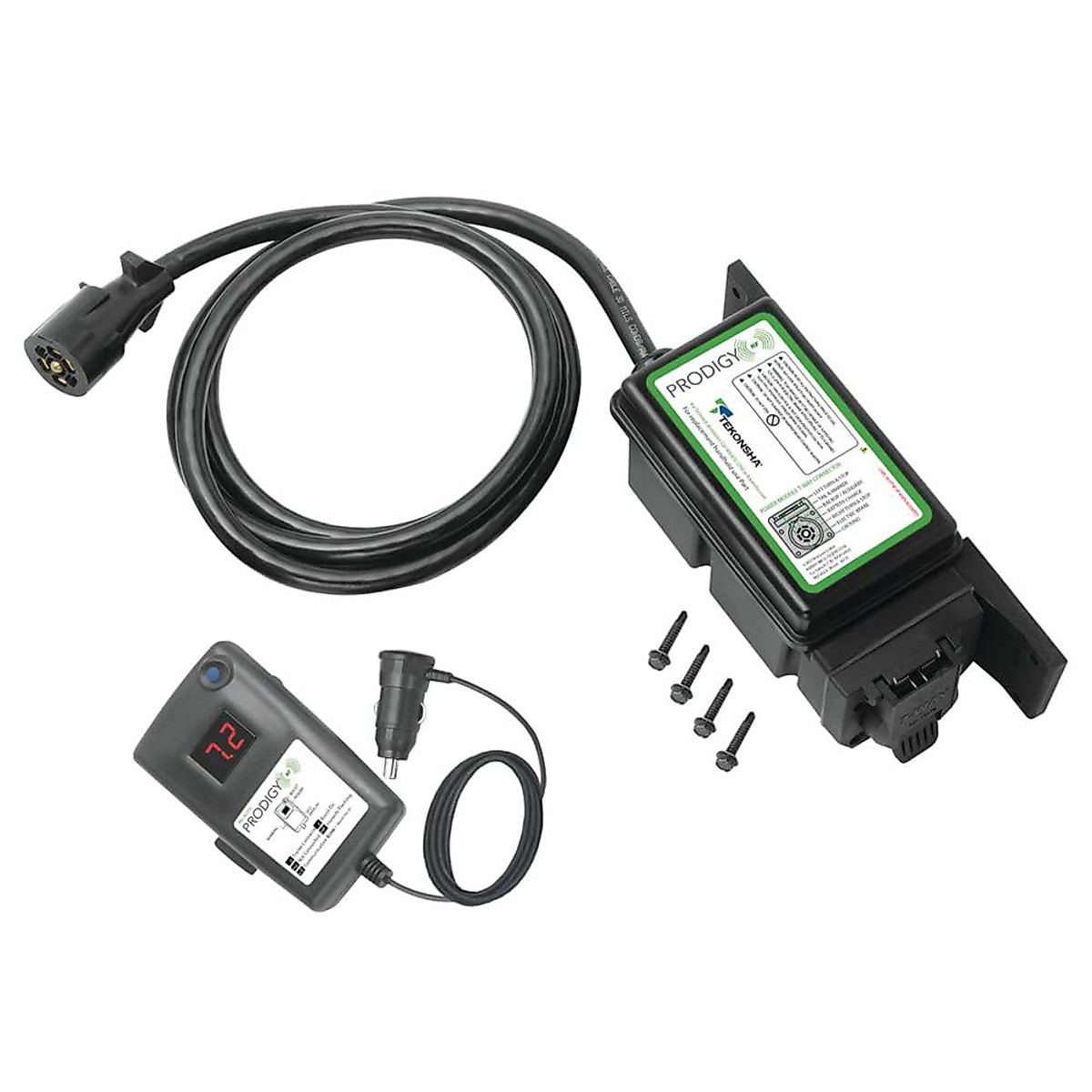 Tekonsha 902502 Prodigy RF, Plug & Play Trailer Mounted Proportional Brake Controller for Trailers with 1-3 Axles, Black