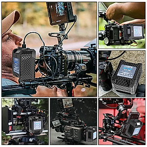 JYJZPB V Mount Battery, Mini V Lock Battery Upgraded 99Wh 14.8V 6800mAh with D-Tap/USB-A/BP Output&LCD Display, Small Portable VMount Battery for Camera Camcorder Broadcast BMPCC, Dtap-Mini-Battery