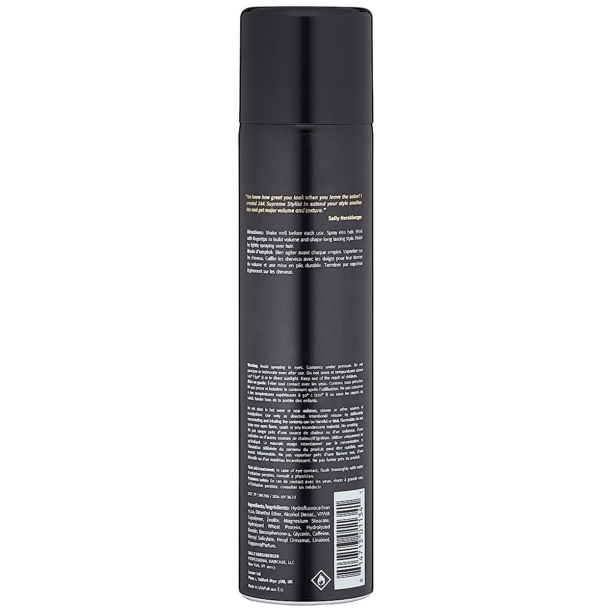 Sally Hershberger 24K Supreme Stylist Voluminous Dry Shampoo, Black and Grey Tea, 8.5 oz.
