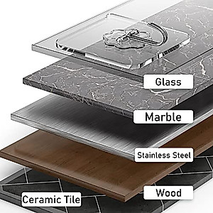 JIQGOZBAN 10 Packs Wall Hooks 13lbs(Max) Transparent Reusable Adhesive Hooks for Hanging Heavy Duty, Waterproof and Oilproof, Bathroom Kitchen Hanging Hooks