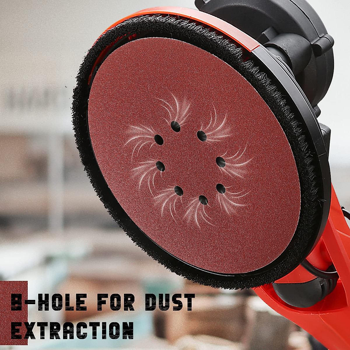 9 Inch 8 Hole Sanding Disc, GOH DODD 40 Grit 15 Pieces Hook and Loop Sandpaper Aluminum Oxide Sanding Pads Sand Paper for Drywall Sander