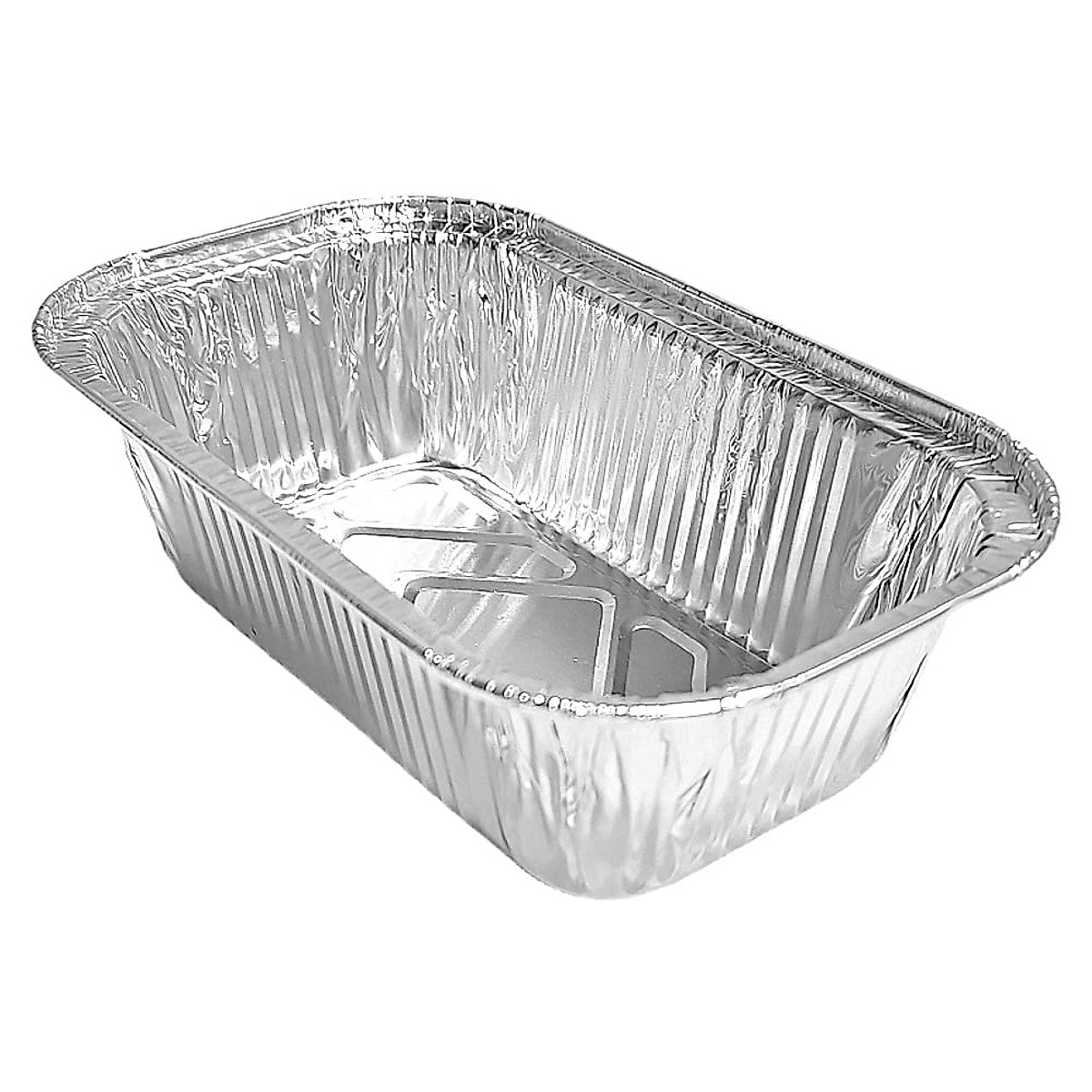 PACTOGO 8 oz. Aluminum Foil EXTRA-MINI Loaf Pans Small Disposable Miniature Bread Container – ½ Pound Baking Tin Liners, Perfect to Bake Cakes, Bread Loaves, and Meat - 5.4 x 3.25 x 1.3 (Pack of 10)