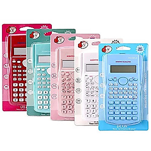 Scientific Calculators for Students, Scientific Calculator 240 Functions 2 Line 10+2 Digits, Scientific Calculators Desktop, Desk Math Calculator for School (White)