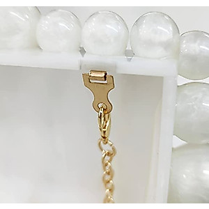 KWRNIAE White Acrylic Evening Clutch Bag for Women Glitter Marble Purse Handbag for Wedding Cocktail Party Prom, White01