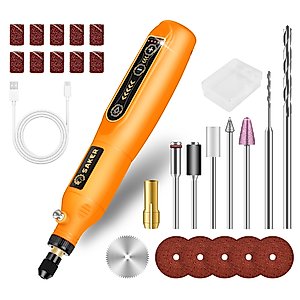 Saker Mini Rotary Tool Kit, Cordless Rotary Tool, 5-Speed, Multi-Purpose 3.7V Power Rotary Tools Kit For Engraving,Sanding, Grinding, Polishing, Carving, Etching, Diy Crafting