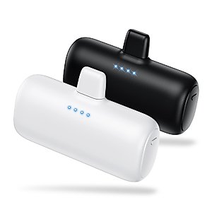 [2-Pack] Mini Portable Charger for iPhone,5200mAh Ultra Compact PD Fast Charging Power Bank,Plug-in Battery Pack Travel Cordless Phone Charger,Compatible with iPhone 14/14Pro/13/12/11/X/8/7/6plus etc
