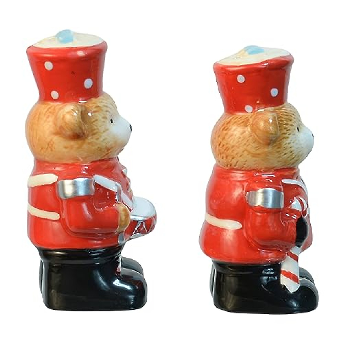 Christmas Bear Nutcracker Soldiers Holiday Salt and Pepper Shaker Set, Ceramic, 3.25 Inches High