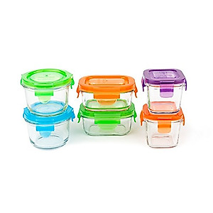 Wean Green Glass Baby Food Storage Containers Starter Set, 12 pieces