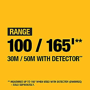 DEWALT 12V MAX Laser Level, Green Line Laser, 3-Way, 360 Degree Professional Laser, Cordless/Rechargeable (DW089LG),Yellow