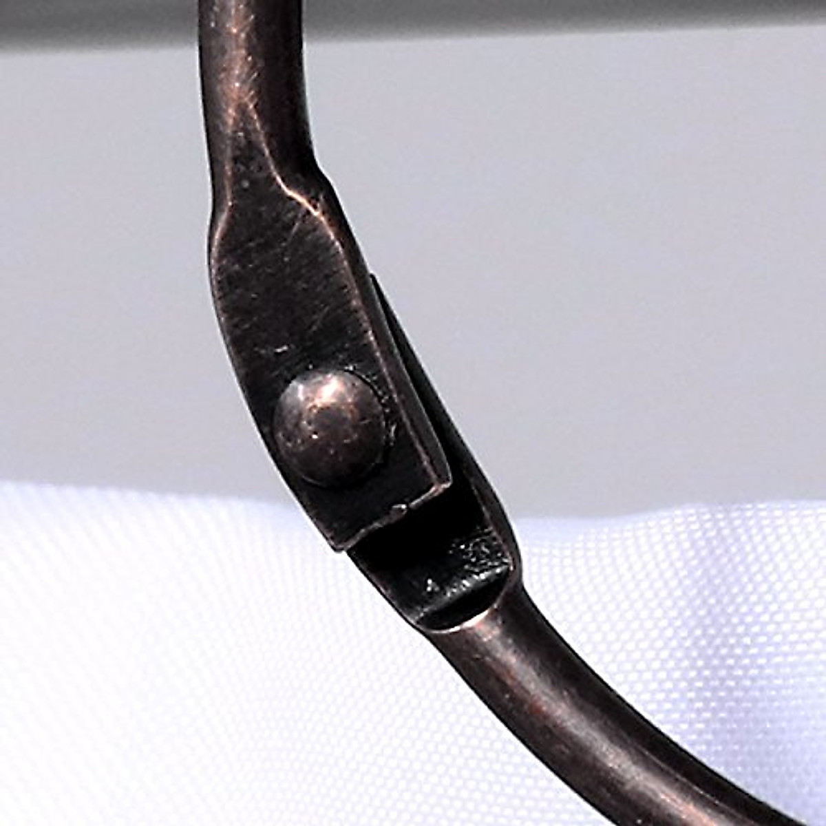 SlipX Solutions Simple Slide Shower Curtain Rings Provide Effortless Gliding on Standard Shower Rods (Rust Resistant, Snap Closure) (12, Oil Rubbed Bronze)