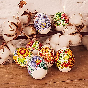 LOVARE Lot 7 Heat Shrink Wrap Sleeve Decoration Easter for 49 Eggs Flowers, Icons by QG group