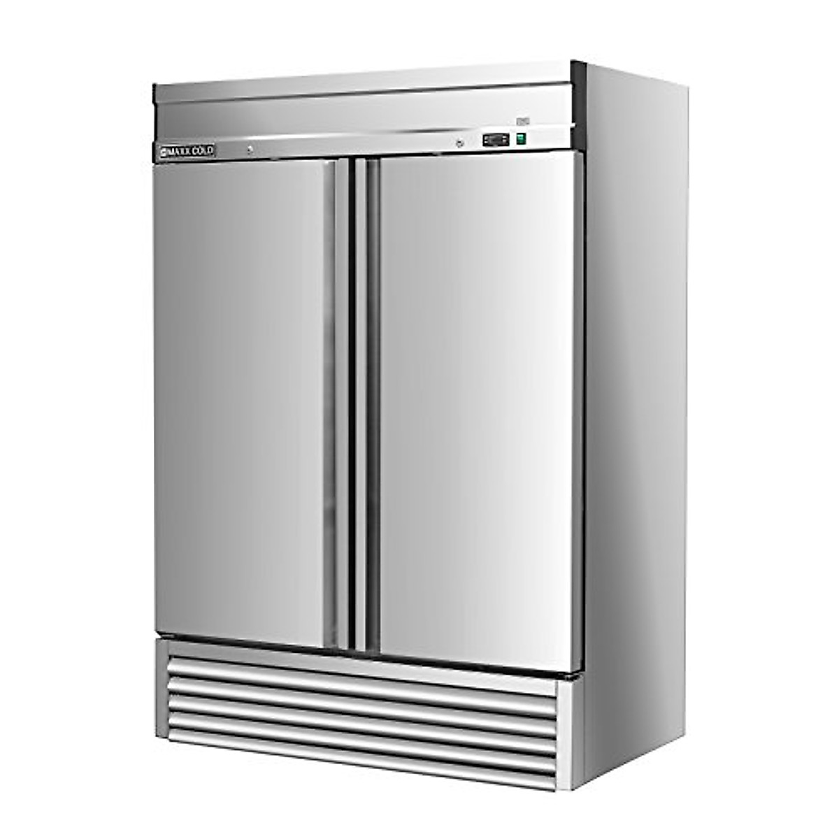 Maxx Cold MXSR-49FDHC Commercial Reach-in Refrigerator Freestanding 2-Door, with Heavy Duty Shelves Digital Controls and Automatic Defrost, Stainless Steel
