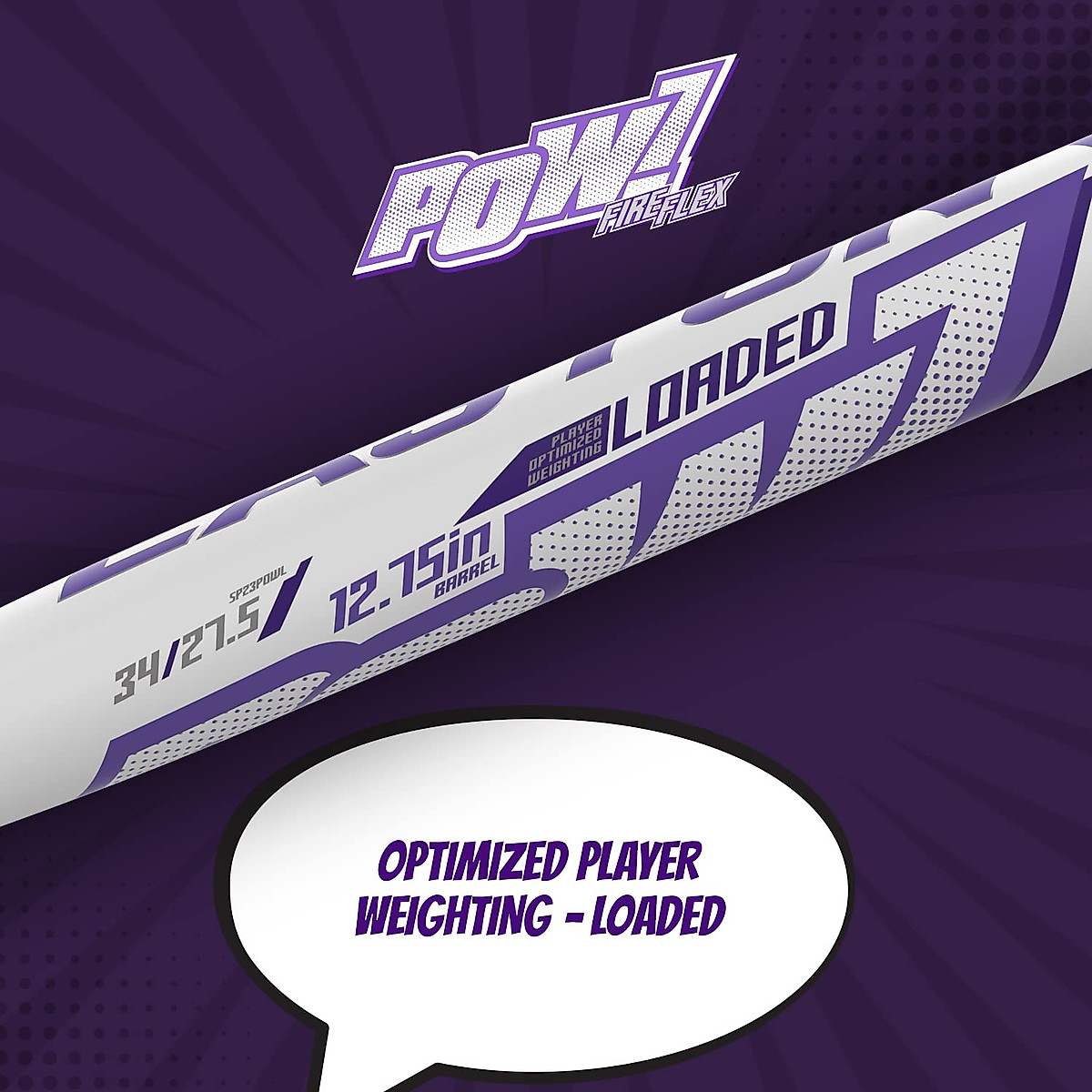 Easton | 2022 | Comic POW | Loaded | USSSA/NSA/ISA | SLOWPITCH Softball BAT | 12.75" Barrel | 34" x 26.5 oz.