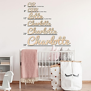 Personalized Wooden Baby Name Sign – Nursery Wall Letters, Kids’ Room Décor, 1/2" Thick, 12"-33" Wide