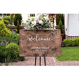 Personalized Wedding Welcome Sign - Wood Wedding Sign - Rustic Wedding Decor #PWS01