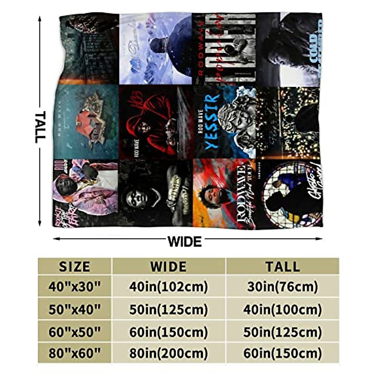 Idol 3D Print Throw Blanket Anti Pilling Flannel Fleece Throw Blanket Beach Blanket Picnic Blanket for Sofa,Office Bed Car Camp Couch 50"X40"