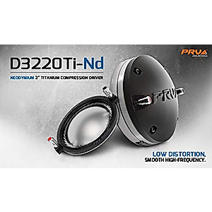 PRV AUDIO D3220Ti-Nd 2" Exit Titanium Neodymium 220 Watts RMS Pro Audio Compression Driver 3" VC 110dB (Single)